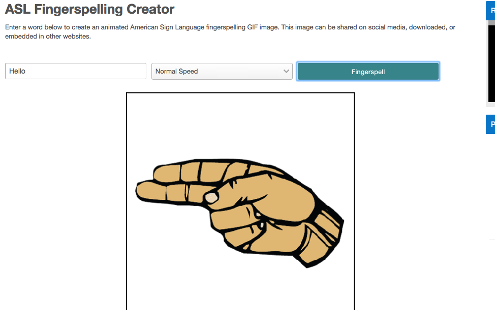 ASL Fingerspelling Message Creator